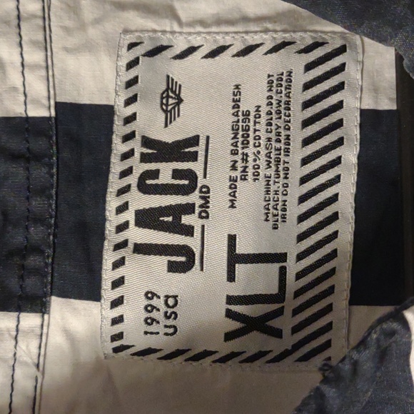 Jack dmd | Shirts | Vintage Jack Dmd Jail Stripes Shirt Y2k 9s Xlt Tall ...